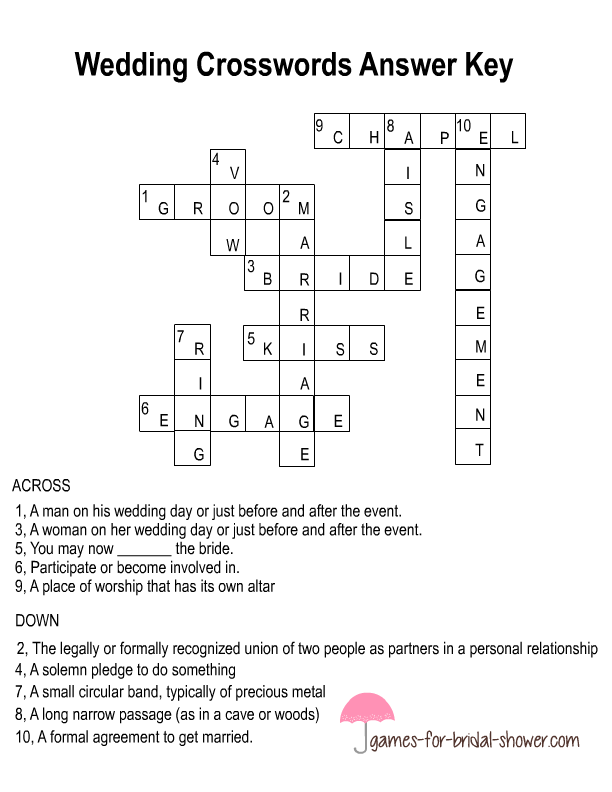 Printable Crossword Puzzles With Answer Key February Crossword Puzzle 