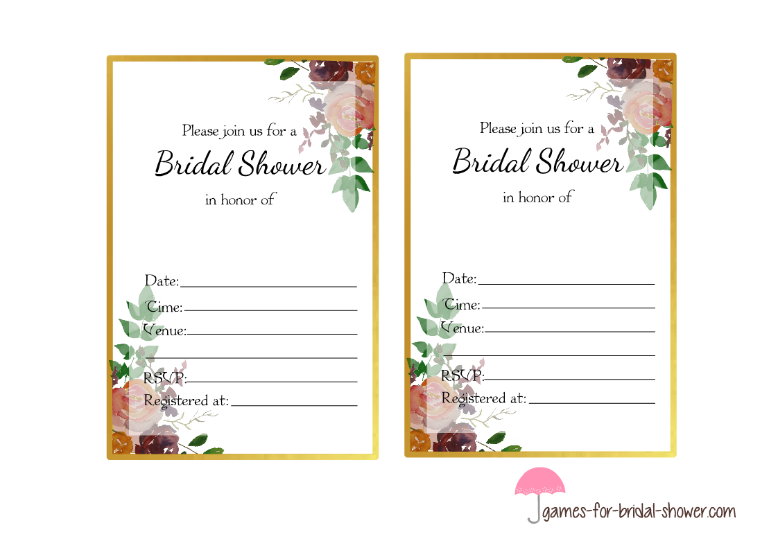 Free Printable Bridal Shower Invitation Templates Free Printable Bridal Shower Invitation Templates